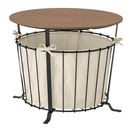 SVENARUM trolley table with storage bamboo/white - IKEA