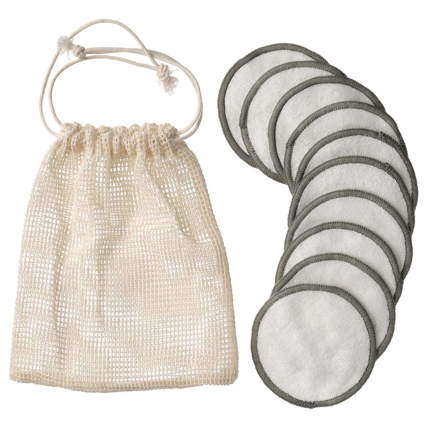 ÅKERRÄTTIKA reusable cleansing pads with bag white/green - IKEA