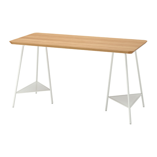 LAGKAPTEN / MITTBACK desk white/birch 994.171.94 - IKEA