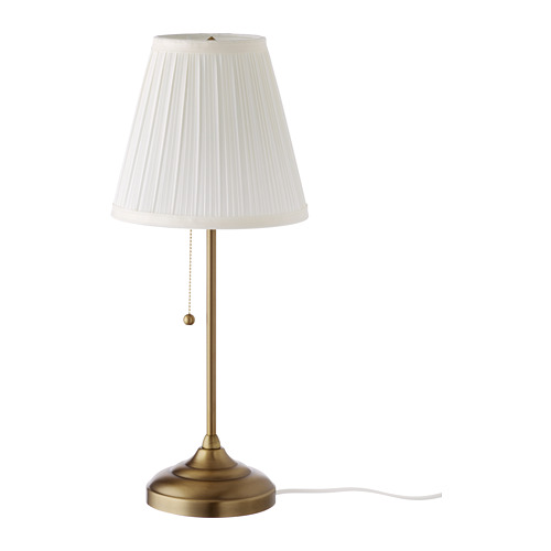 DEJSA table lamp beige/opal white glass - IKEA