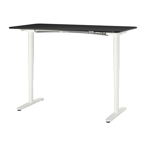 BEKANT corner desk left sit/stand 992.823.07 - IKEA