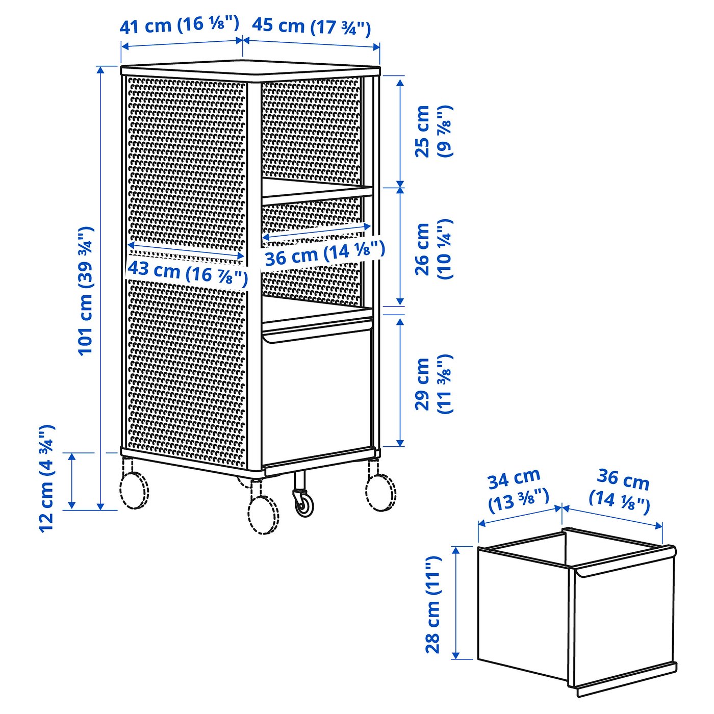 BEKANT storage unit with smart lock mesh white 892.868.34 - IKEA