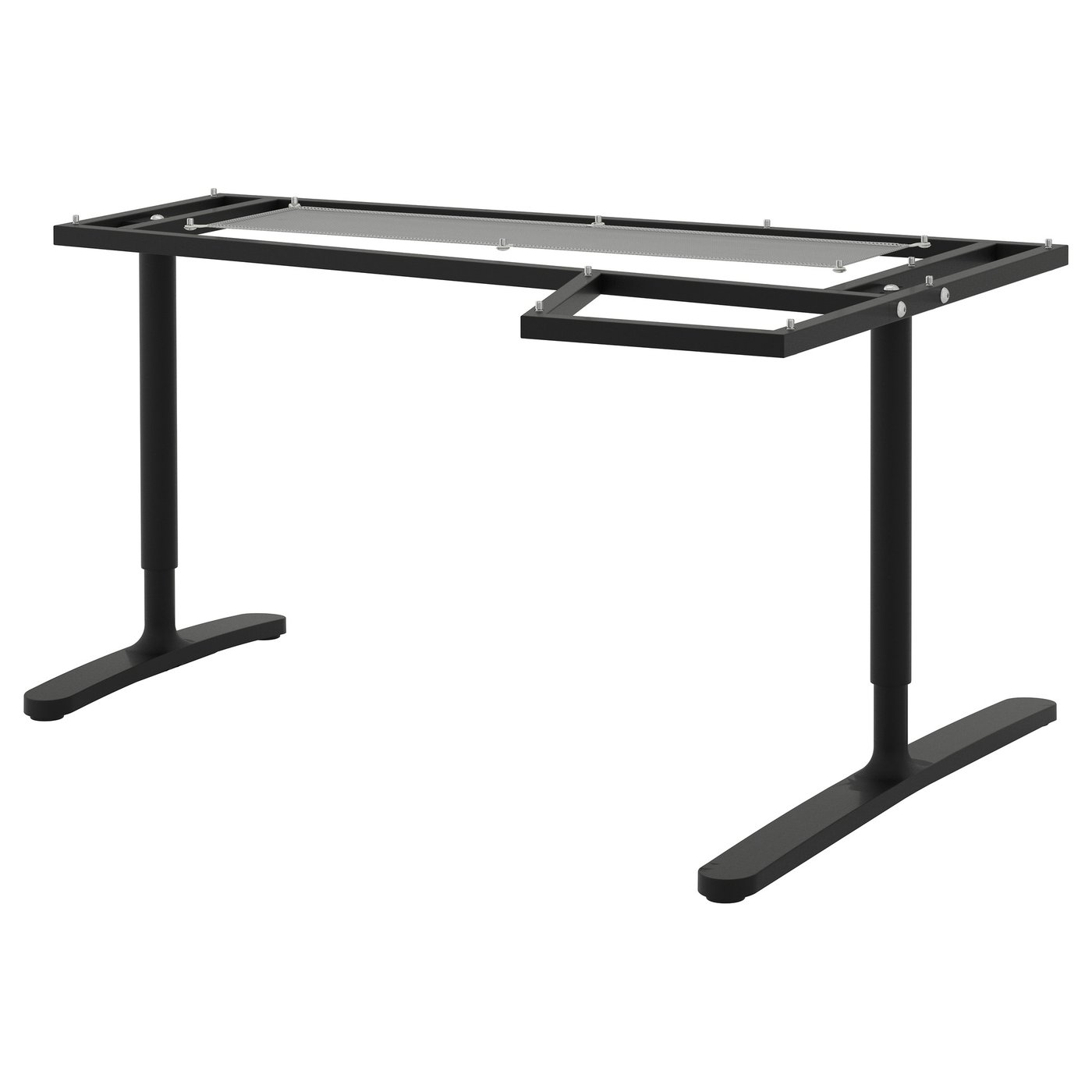 BEKANT underframe for corner table top black 302.529.73 - IKEA