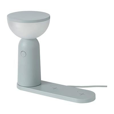 DEJSA table lamp beige/opal white glass - IKEA