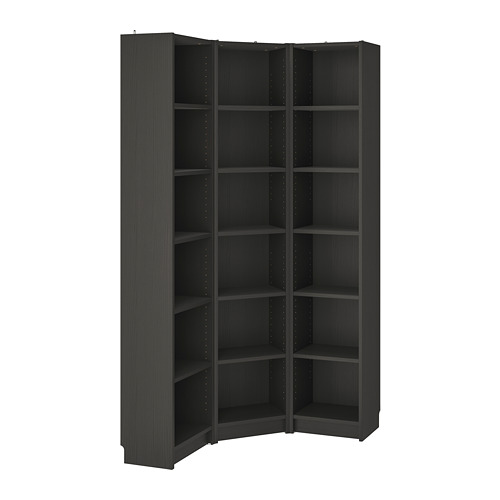BILLY bookcase corner comb w ext units oak effect 894.837.83 - IKEA