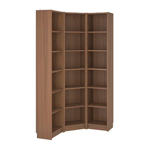 BILLY bookcase corner comb w ext units oak effect 894.837.83 - IKEA