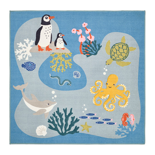 BUSENKEL rug harlequin pattern/multicolour - IKEA