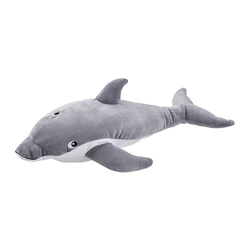 BLÅVINGAD soft toy orca/black white - IKEA