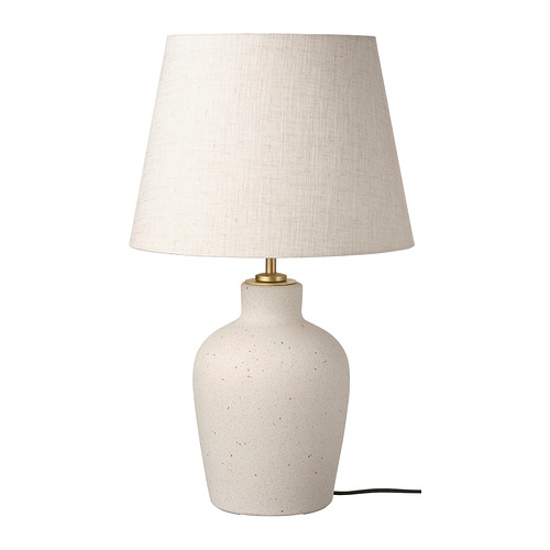 DEJSA table lamp beige/opal white glass - IKEA