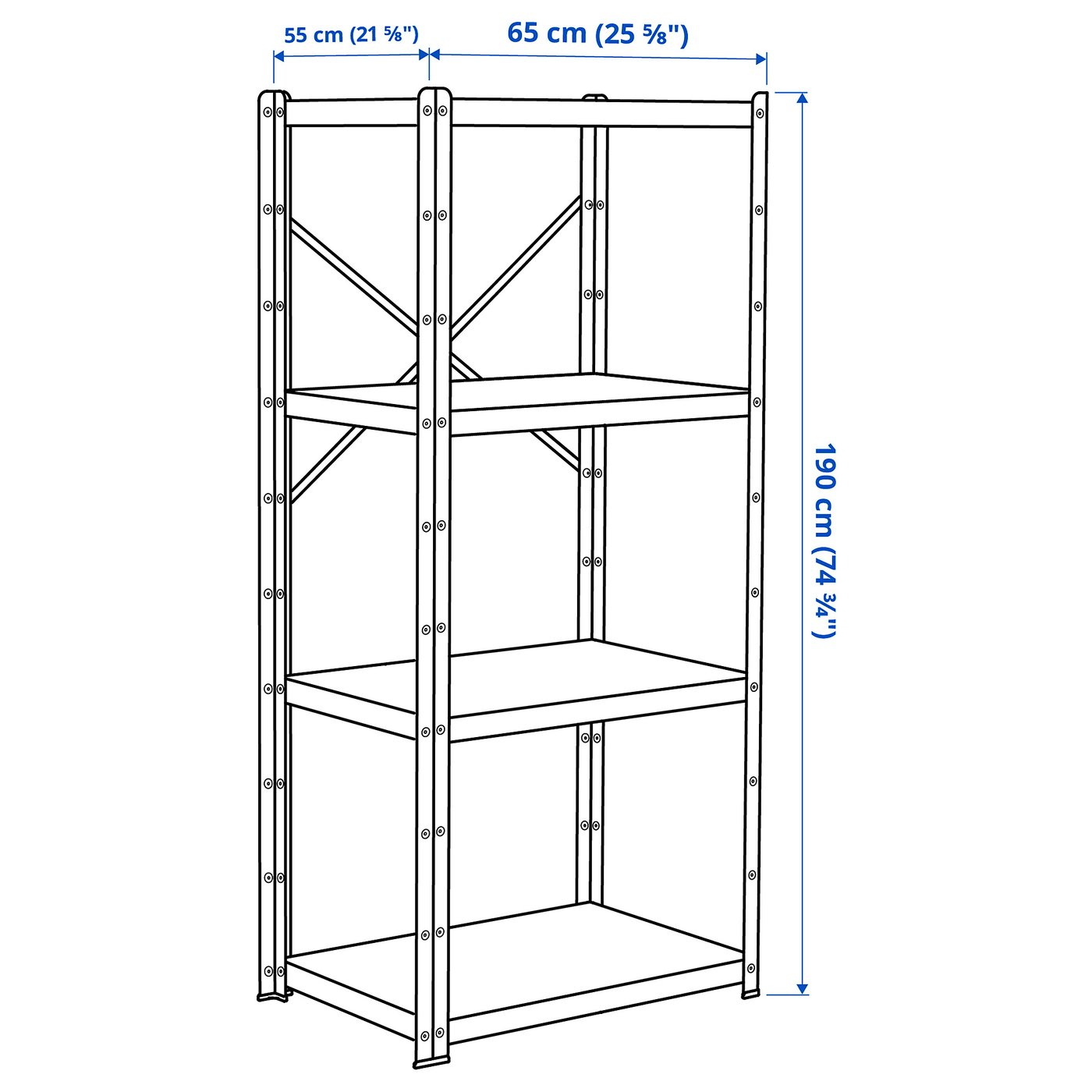 BROR shelving unit black - IKEA