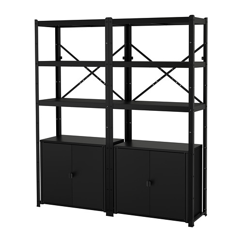 BROR cabinet with 2 doors black - IKEA