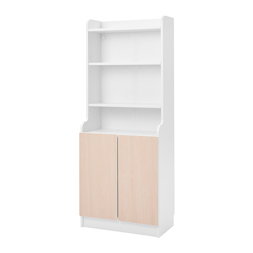 BERGIG book display with storage white - IKEA