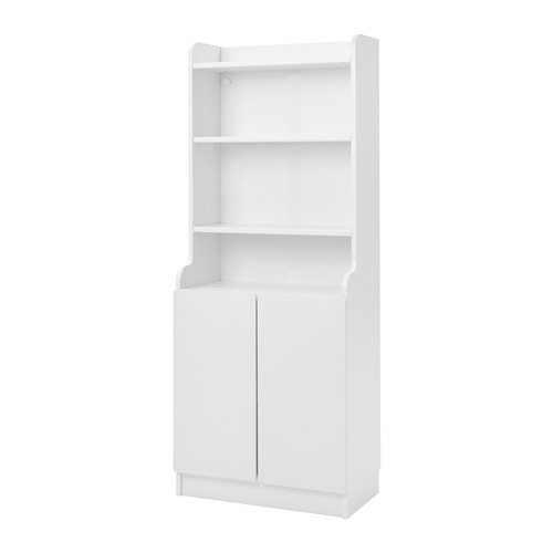 BERGIG book display with storage white - IKEA
