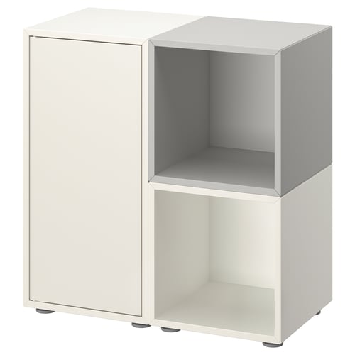 EKET cabinet combination with feet white/grey - IKEA
