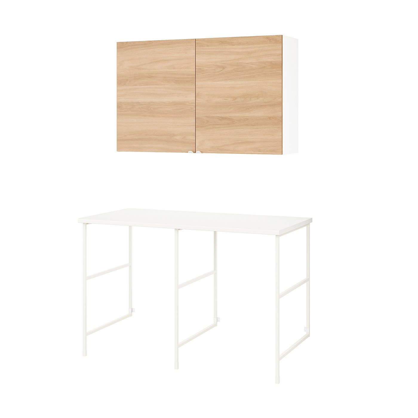ENHET storage combination white/oak effect - IKEA