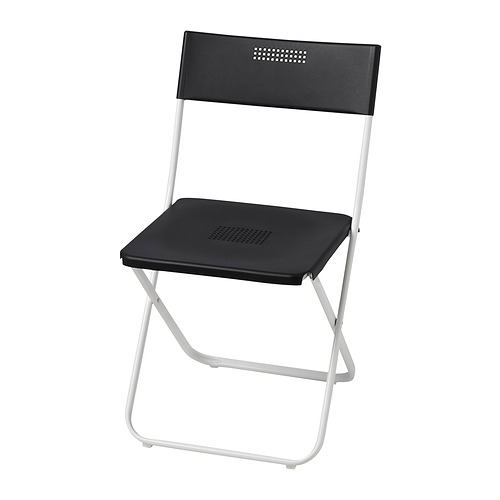 GUNDE folding chair black 802.177.98 - IKEA