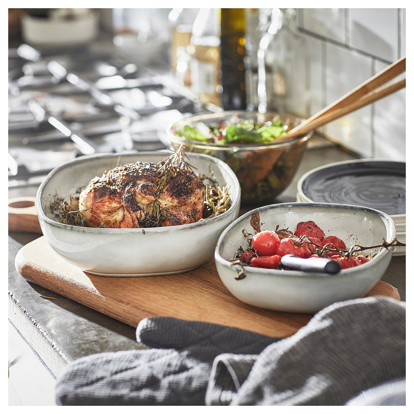 GLADELIG oven dish, set of 2 grey - IKEA
