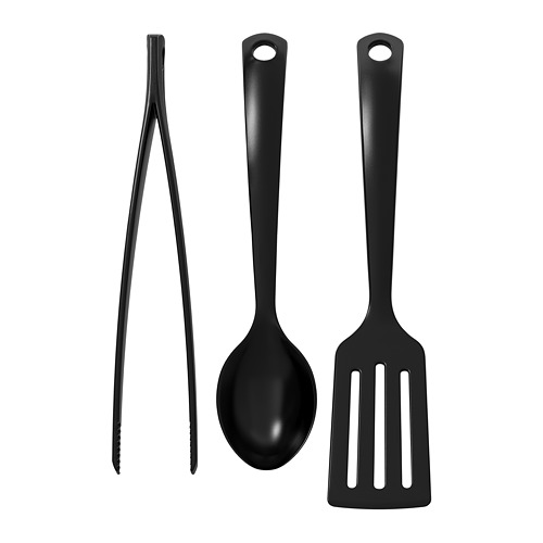 GRUNKA 4-piece kitchen utensil set stainless steel - IKEA