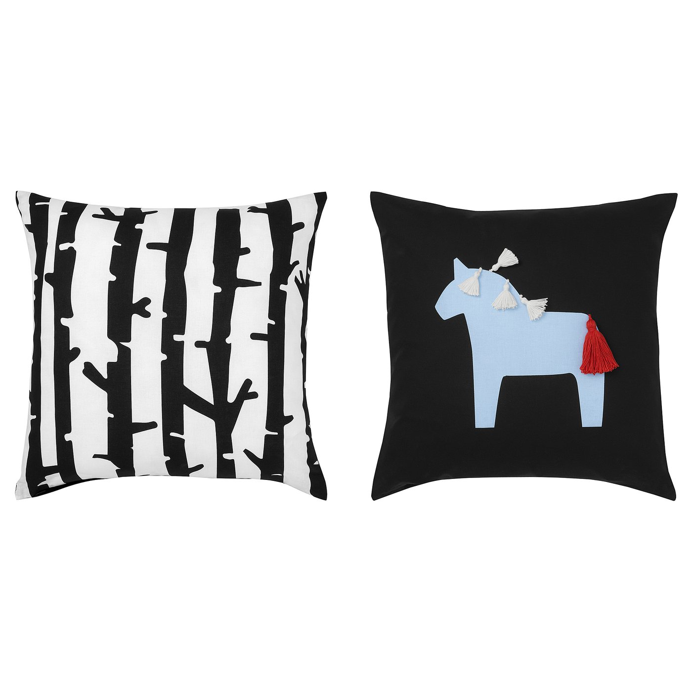 HÄSTHAGE cushion black/blue - IKEA