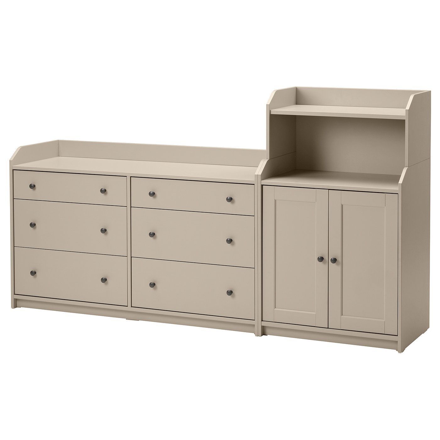 HAUGA storage combination beige - IKEA