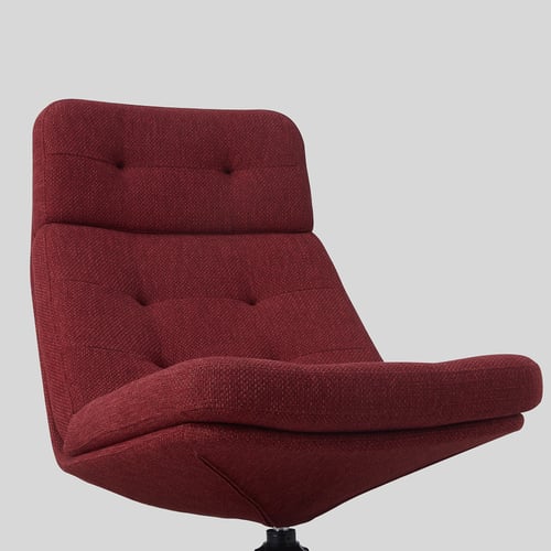 HAVBERG swivel armchair Lejde red-brown 305.260.39 - IKEA