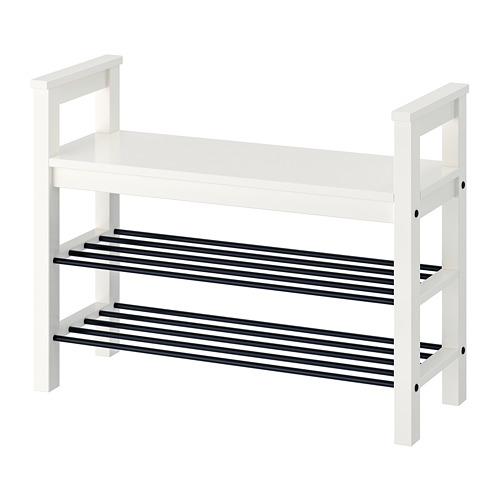 PINNIG bench with shoe storage black - IKEA