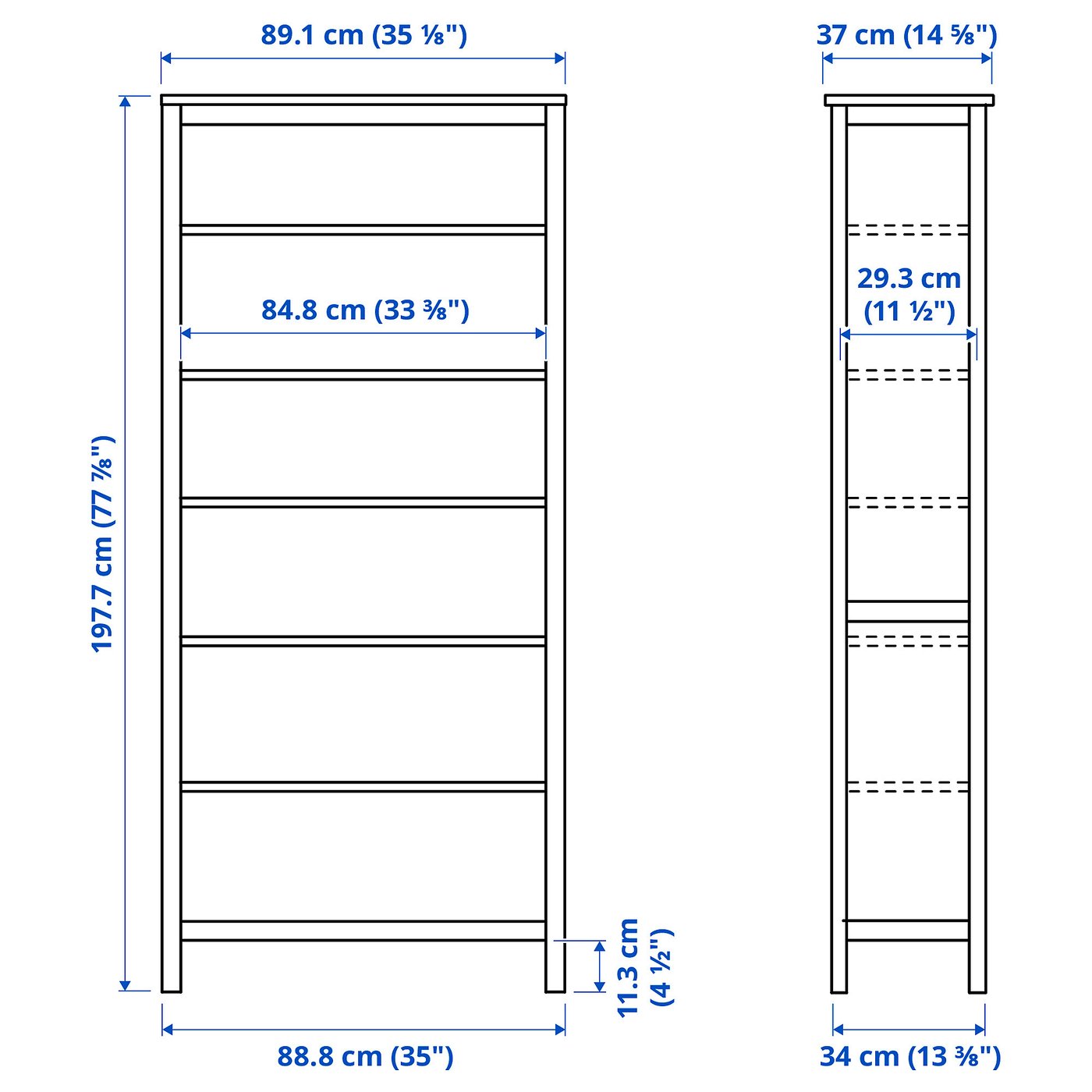 HEMNES bookcase light brown 403.528.87 - IKEA