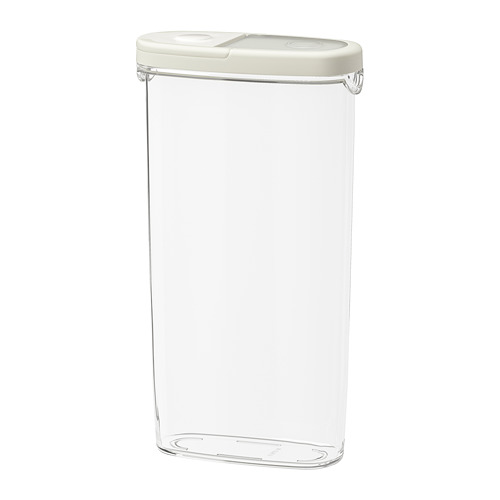 IKEA 365+ dry food jar with lid transparent/white 101.340.23 - IKEA