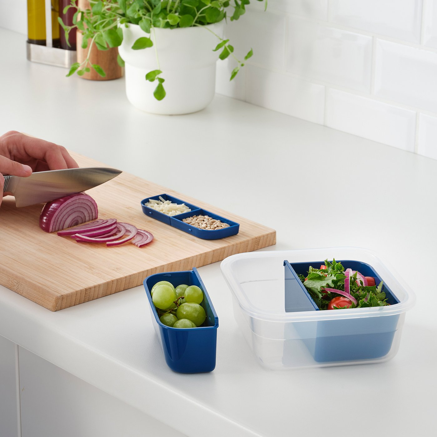 IKEA 365+ insert for food container, set of 2 dark blue - IKEA