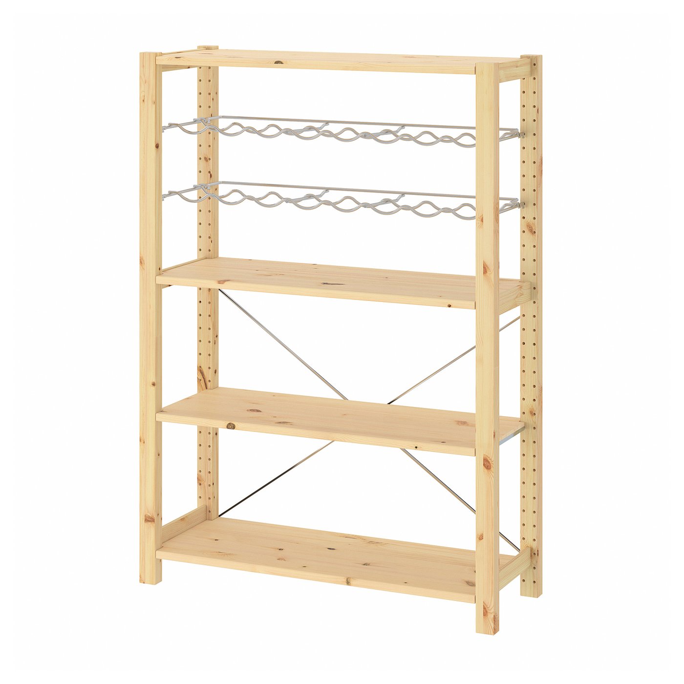 IVAR 1 section/shelves/bottle racks pine - IKEA
