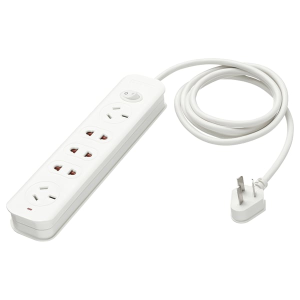 KOPPLA 5-way socket, white, 1.5 m - IKEA
