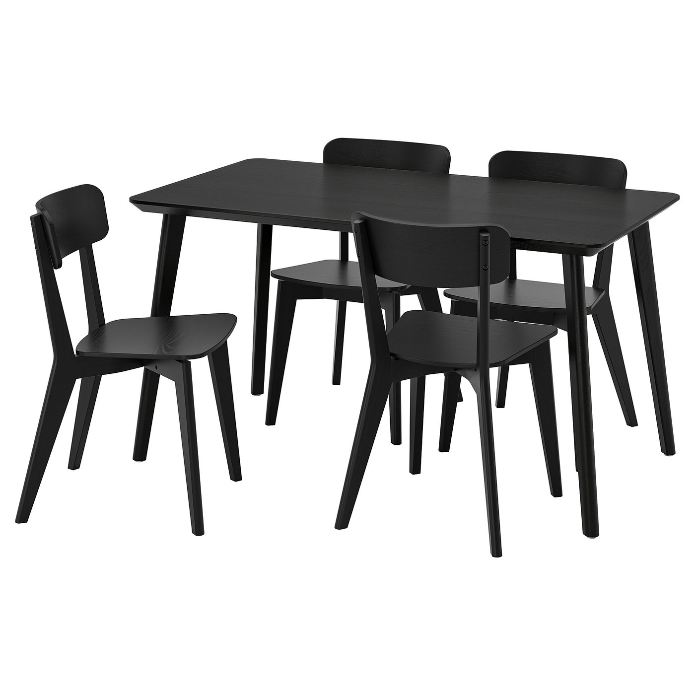 LISABO / LISABO table and 4 chairs black/black - IKEA