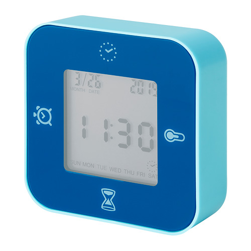 KLOCKIS clock/thermometer/alarm/timer white - IKEA