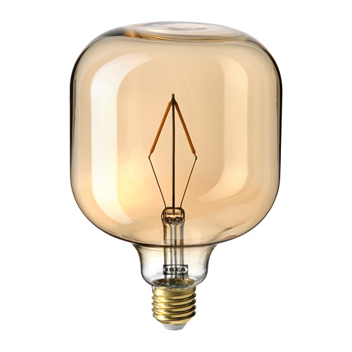 LUNNOM LED bulb E27 470 lumen dimmable/globe clear glass - IKEA