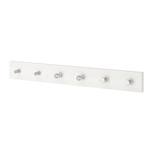 LURT / ENERYDA rack with 6 knobs white/black - IKEA