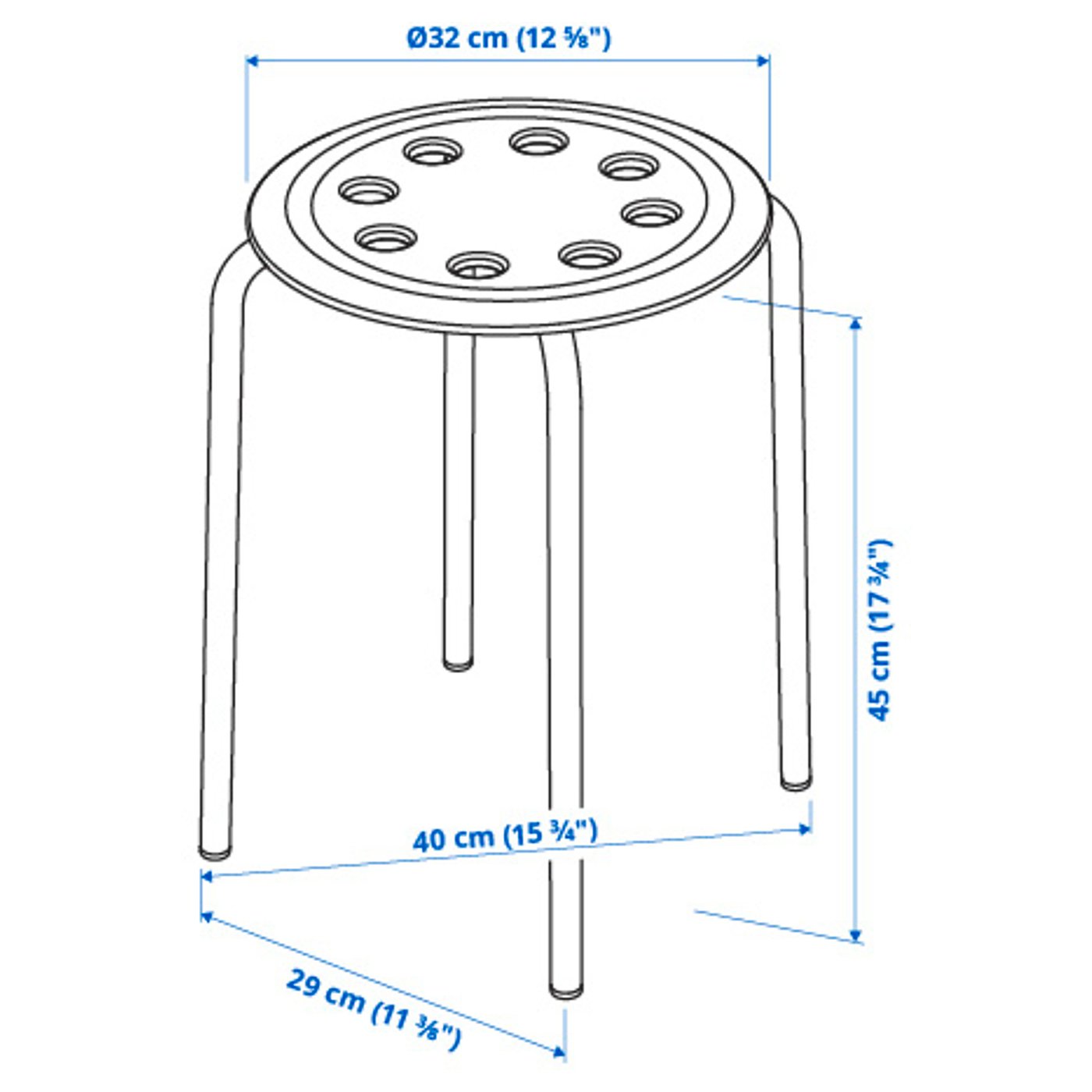 MARIUS stool red 602.461.98 - IKEA