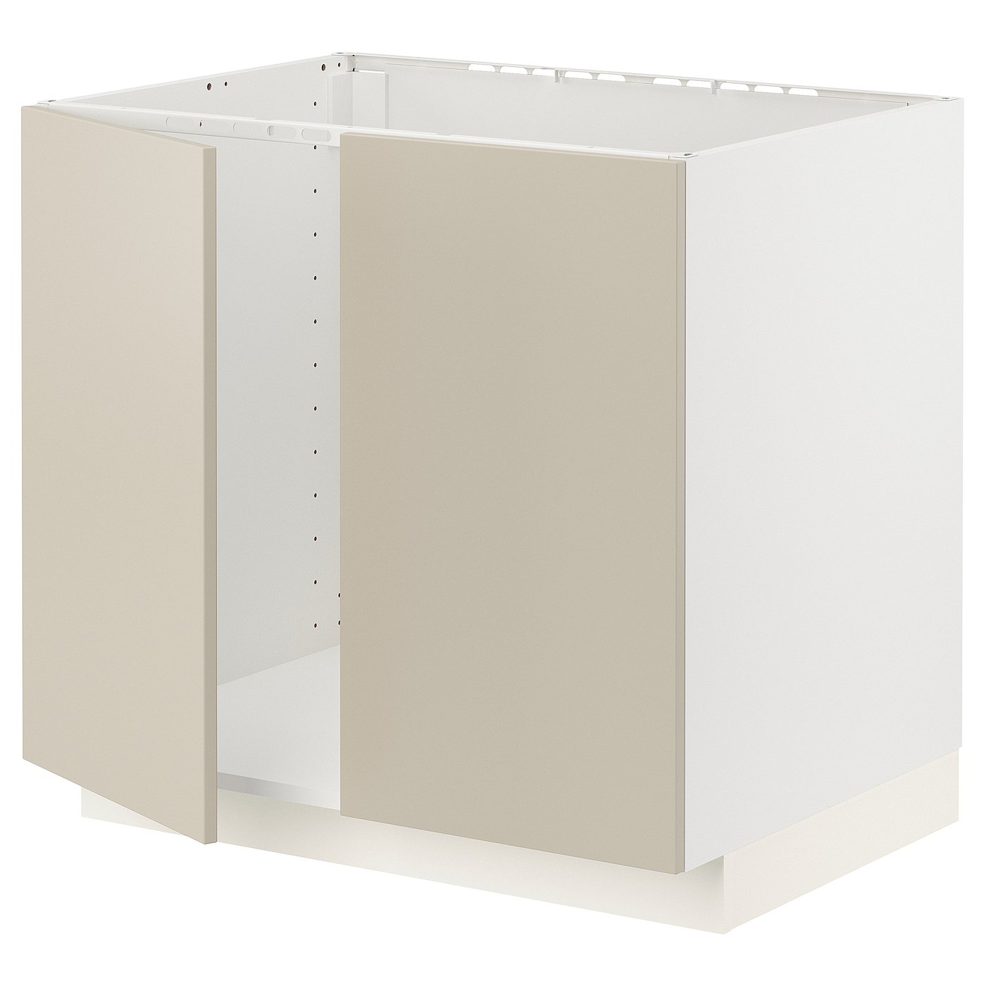 METOD base cabinet for sink + 2 doors white/Havstorp beige 895.138.60 ...