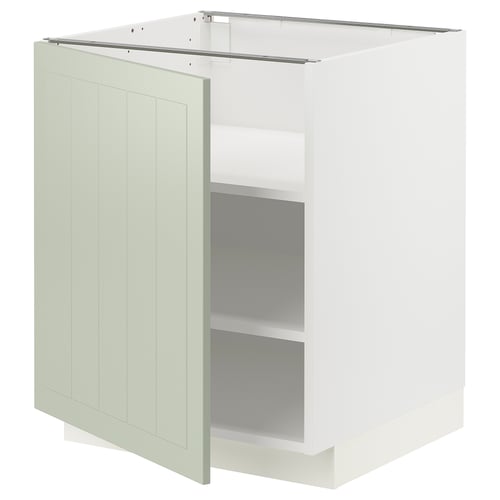 METOD base cabinet with shelves white/Stensund light green 994.867.76 ...