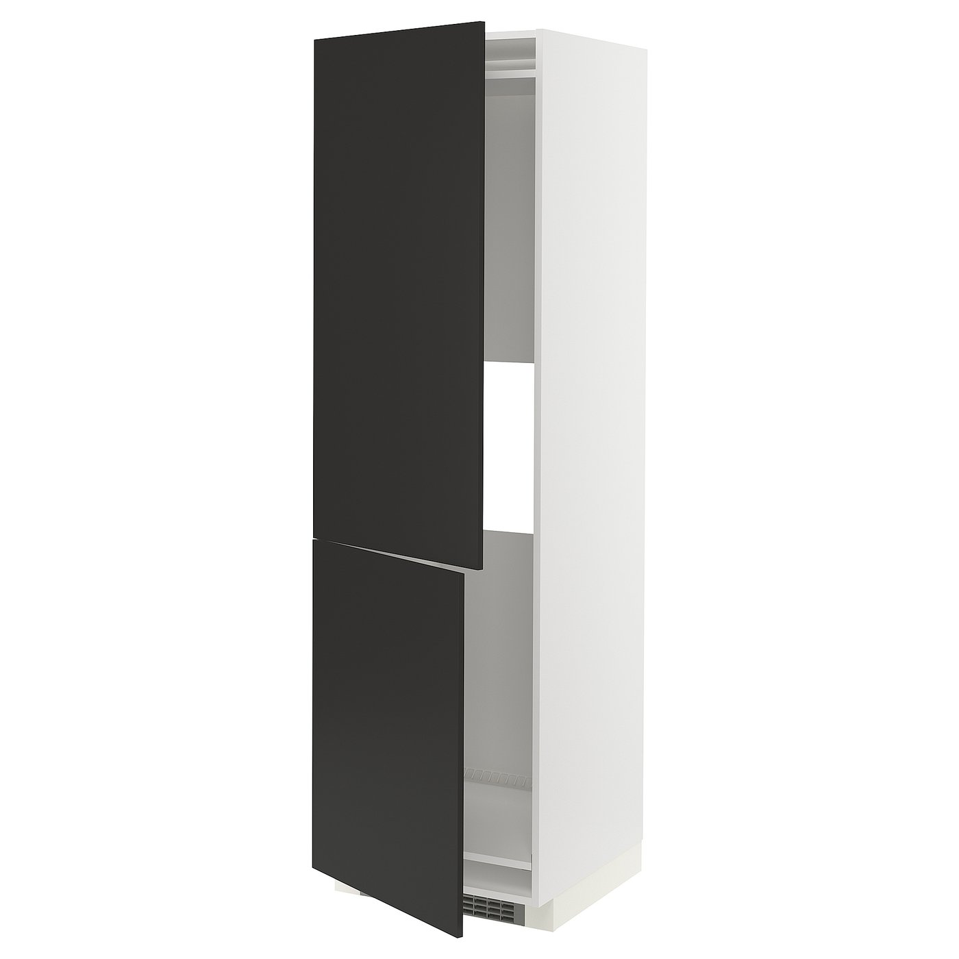 METOD hi cab f fridge or freezer w 2 drs white/Nickebo matt anthracite ...