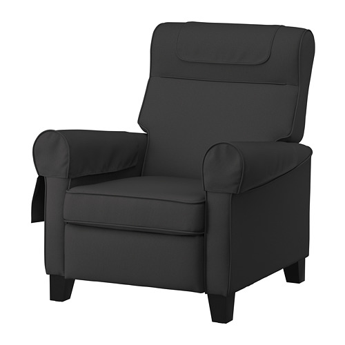 STRANDMON wing chair Nordvalla dark grey 303.598.27 - IKEA