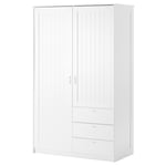 MUSKEN wardrobe with 2 doors+3 drawers white - IKEA
