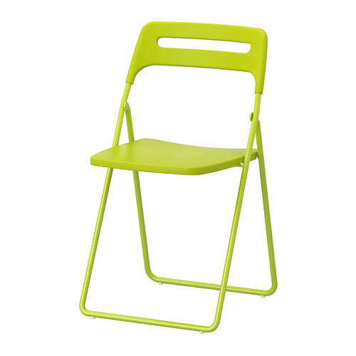 NISSE folding chair silver-colour/white 902.823.83 - IKEA