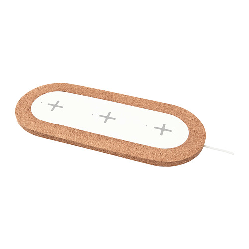 NORDMÄRKE wireless charging stand bamboo - IKEA