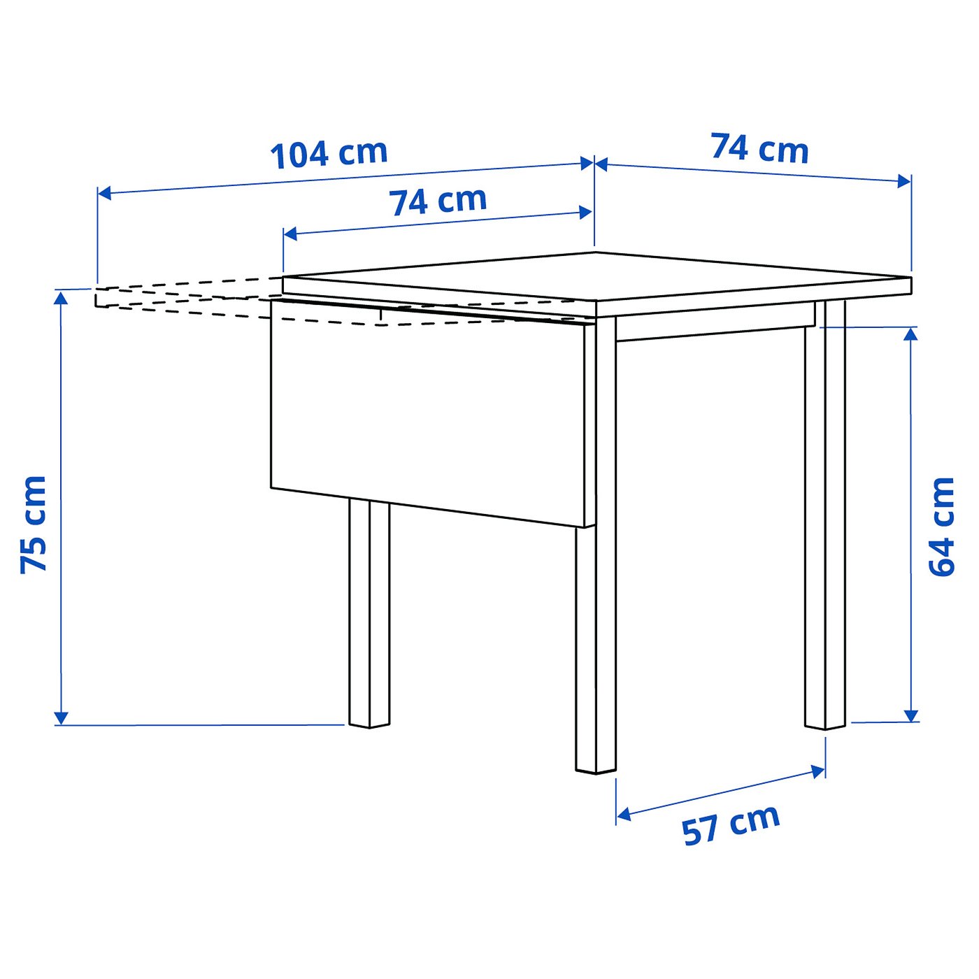 NORDVIKEN drop-leaf table black - IKEA