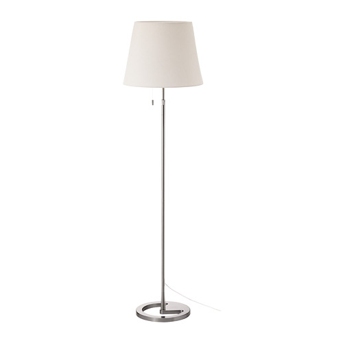 RINGSTA / SKAFTET floor lamp white/nickel-plated - IKEA
