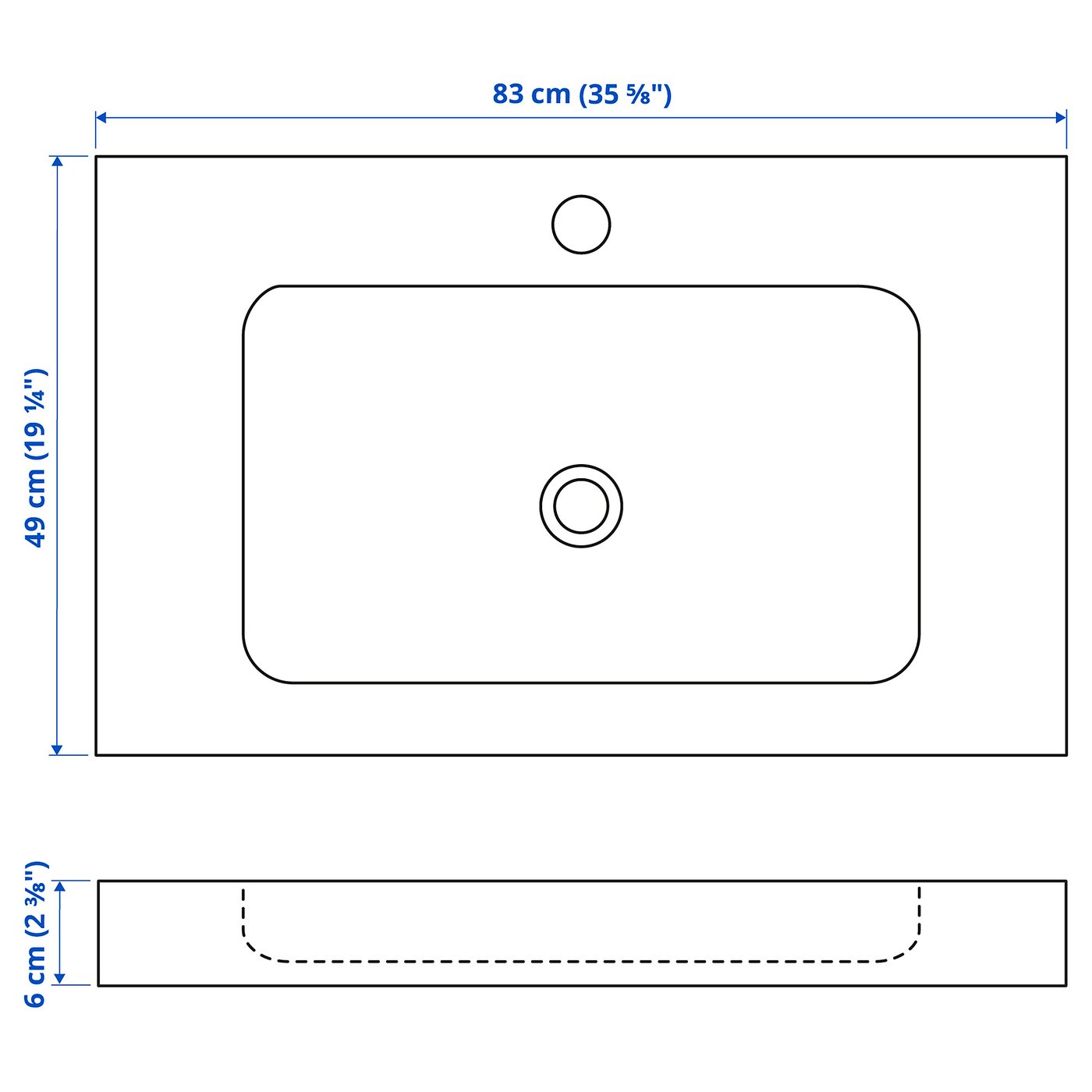 ODENSVIK single wash-basin 901.808.03 - IKEA