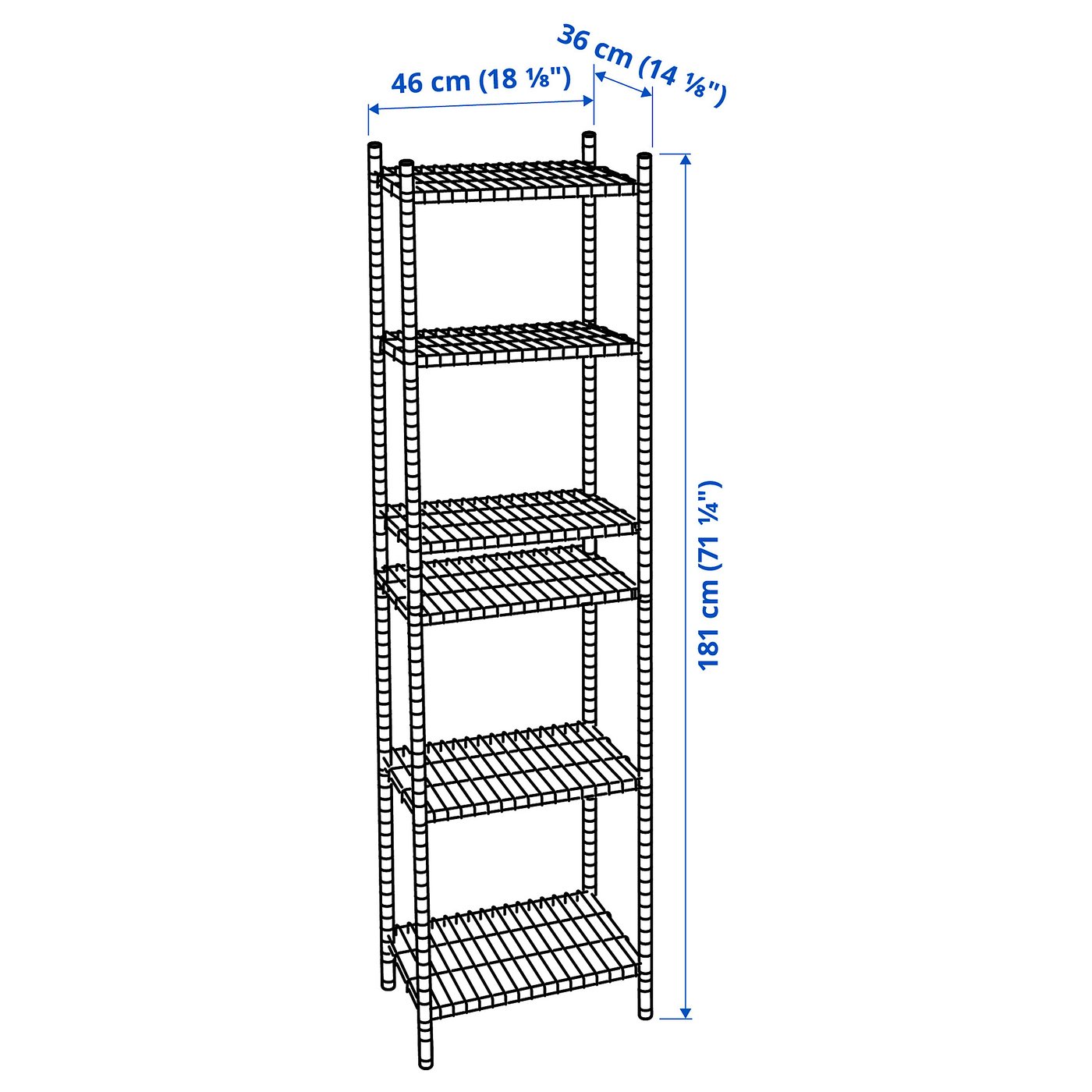OMAR 1 shelf section - IKEA