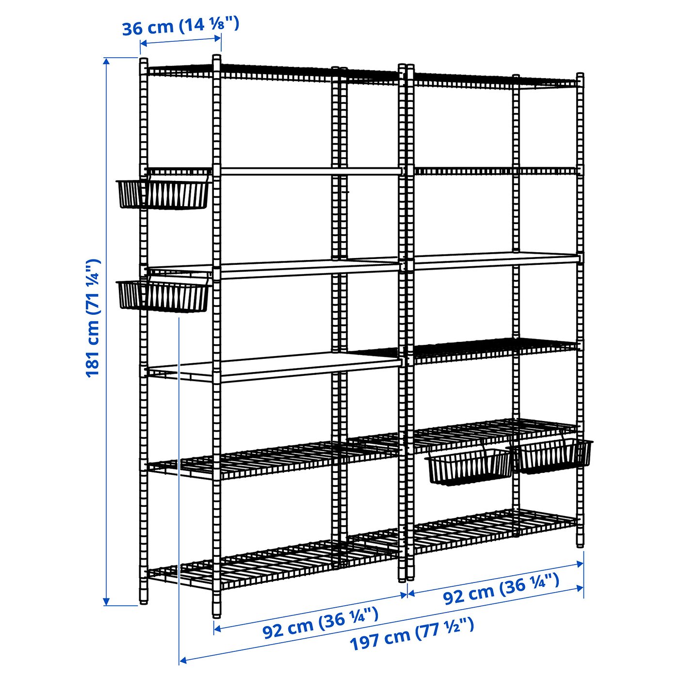 OMAR 2 shelf sections - IKEA