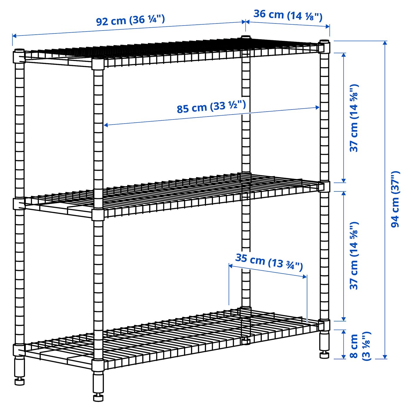OMAR shelving unit galvanised - IKEA