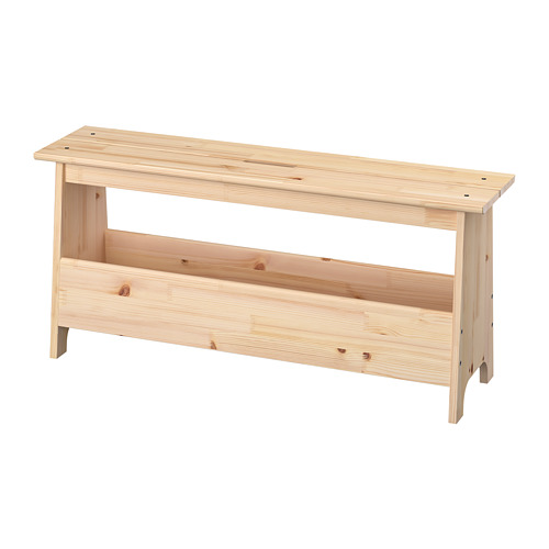 TOLKNING bench with storage handmade rattan - IKEA